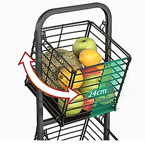 BHVXW Kitchen Shelf Vegetable Rack Multilayer Detachable Organize Snack Basket