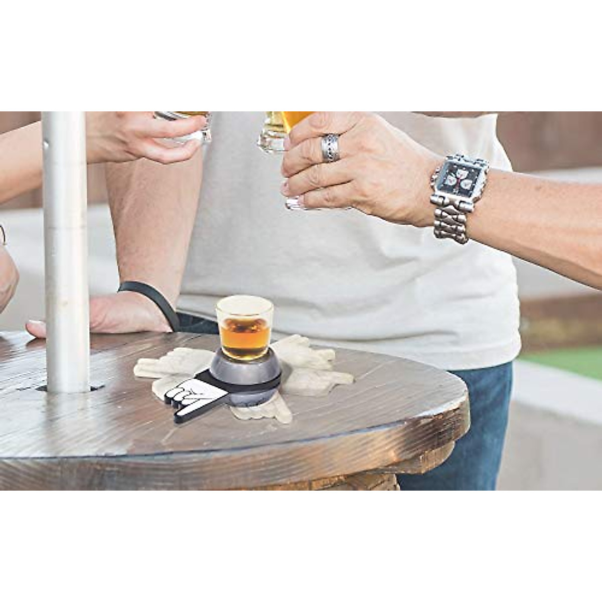 Palais Glassware Shot Spinner Drinking Game - with 1.5 Oz. Shot Glass