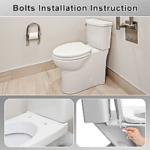 Toilet Seat Screws Replacement Universal White Plastic Toilet Seat Bolts and Nuts Toilet Seat Hinge Bolt Screws Parts Replacement Kit Toilet Lid Screws Hardware