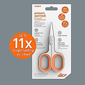 Slice 10546 Ceramic Scissor Wide Finger Loops for Larger Hands, 1 Pack