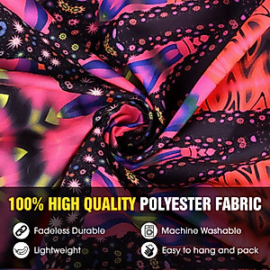 ADDWel Blacklight Mandala Boho Tapestry Glow In The Dark, Black Light Bohemian Hippie Poster Wall Hanging for Bedroom Aesthetic Wall and Room Decor (30" x 40", Mandala)