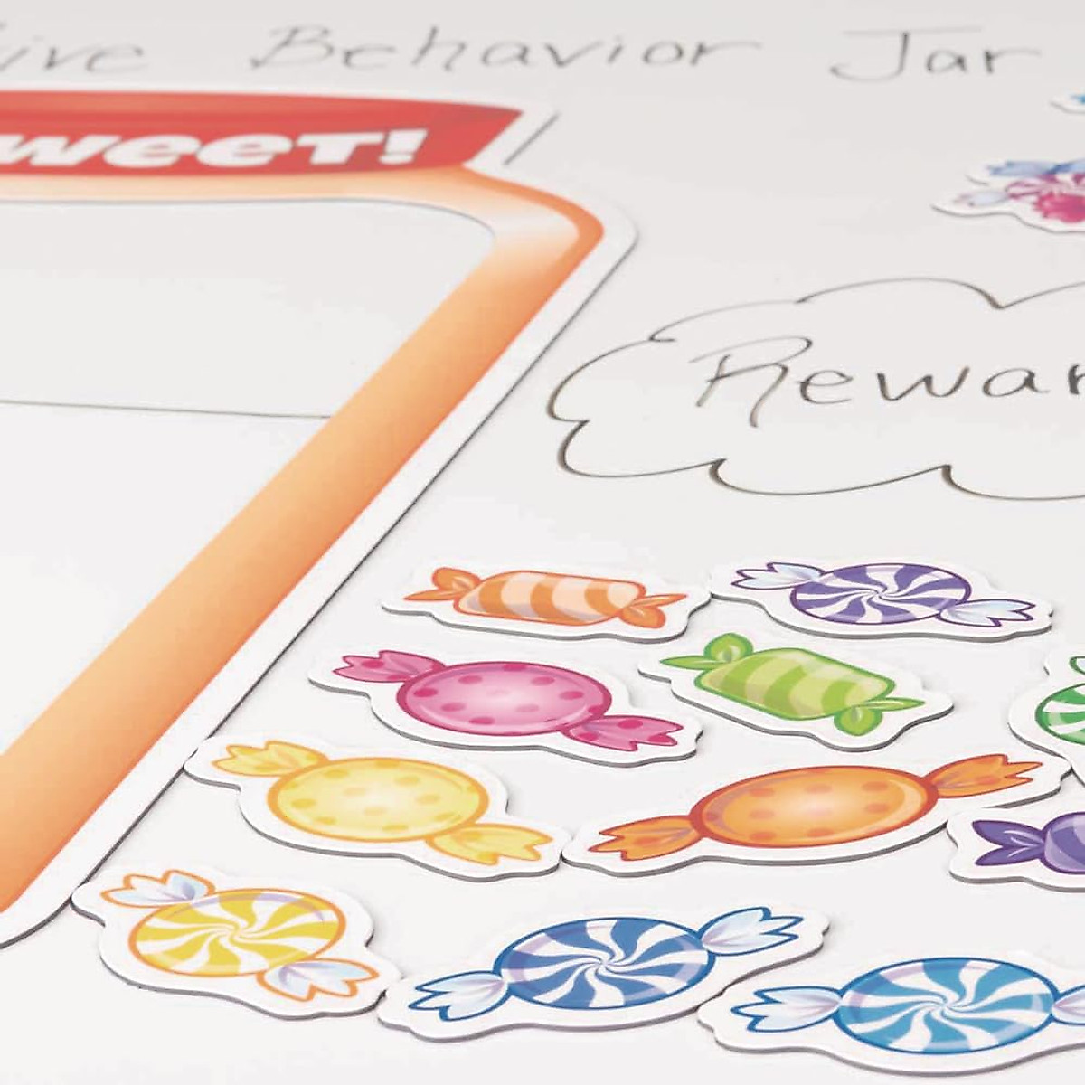 Really Good Stuff So Sweet Positive Behavior Jar, 44 Magnets | Classroom Reward System, Classroom Tools, Magnetic For Whiteboard, Classroom Must Haves