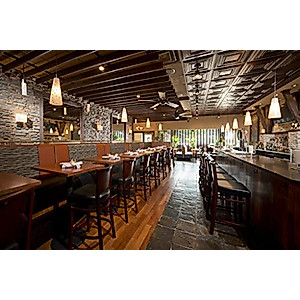 Schoolhouse-Faux Tin Ceiling Tile - Antique Brass 25-Pack