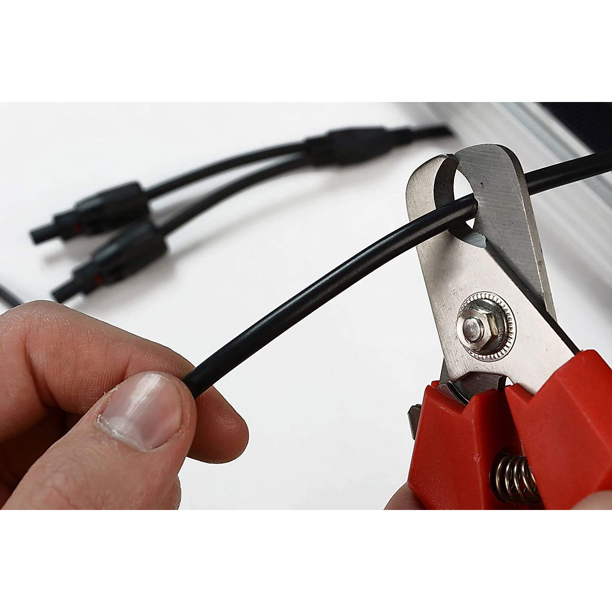 TEMCo 12 AWG/Gauge Solar Cable - Made in The USA 10 Feet Black (Variety of Lengths Available)