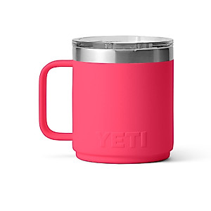 YETI Rambler 10 oz Stackable Mug, Vacuum Insulated, Stainless Steel with MagSlider Lid, Bimini Pink