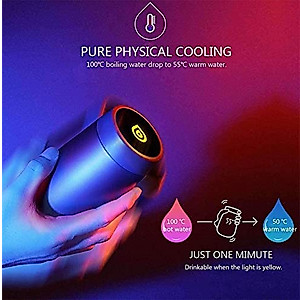 MXJCC Cupcooler, Instant Cooling Cup Smart Device Fast-Cooling Mini Portable Refrigerator Cools for Drinks and Water Extreme Fast Beverage Cooler (Color : Gray)