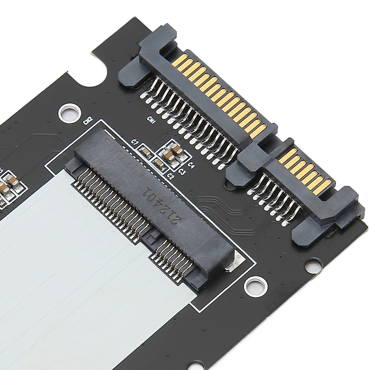 Msata to SATA III Adapter, Support Half Size 26.8MM and Full Size 50.95MM MSata SSD, 6Gbps Speed, PCB Material Support MSata SSD Solid State Disk for Desktop Use