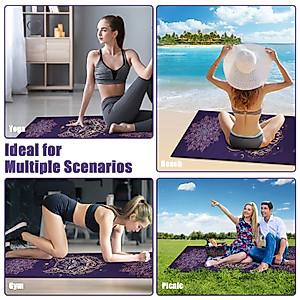 Keemi Non-Slip Yoga Towel Microfiber Yoga Mat Blanket for Hot Yoga Bikram Pilates Gym Towels for Sweat (73"x25", Wolf)