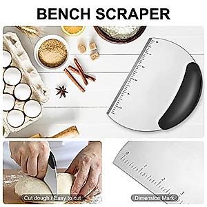 Pastry Cutter, Biscuit Cutter, Dough Scraper, Silicone Baking Mats, Stainless Steel Pastry Blender Set, Dough Cutter Biscuit Cutter Baking Pastry Mat Dough Blender Tools & Pastry Utensils (5 Pcs/Set)
