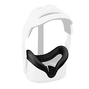Eyglo VR Face Silicone Cover for Oculus Quest 2 Face Pad Cushion,Sweatproof Washable Light Blocking Meta Quest 2 Accessories (Black)