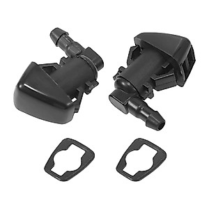 ACROPIX Front Windshield Wiper Nozzles for Lincoln MKX with Gaskets - Pack of 2 Black
