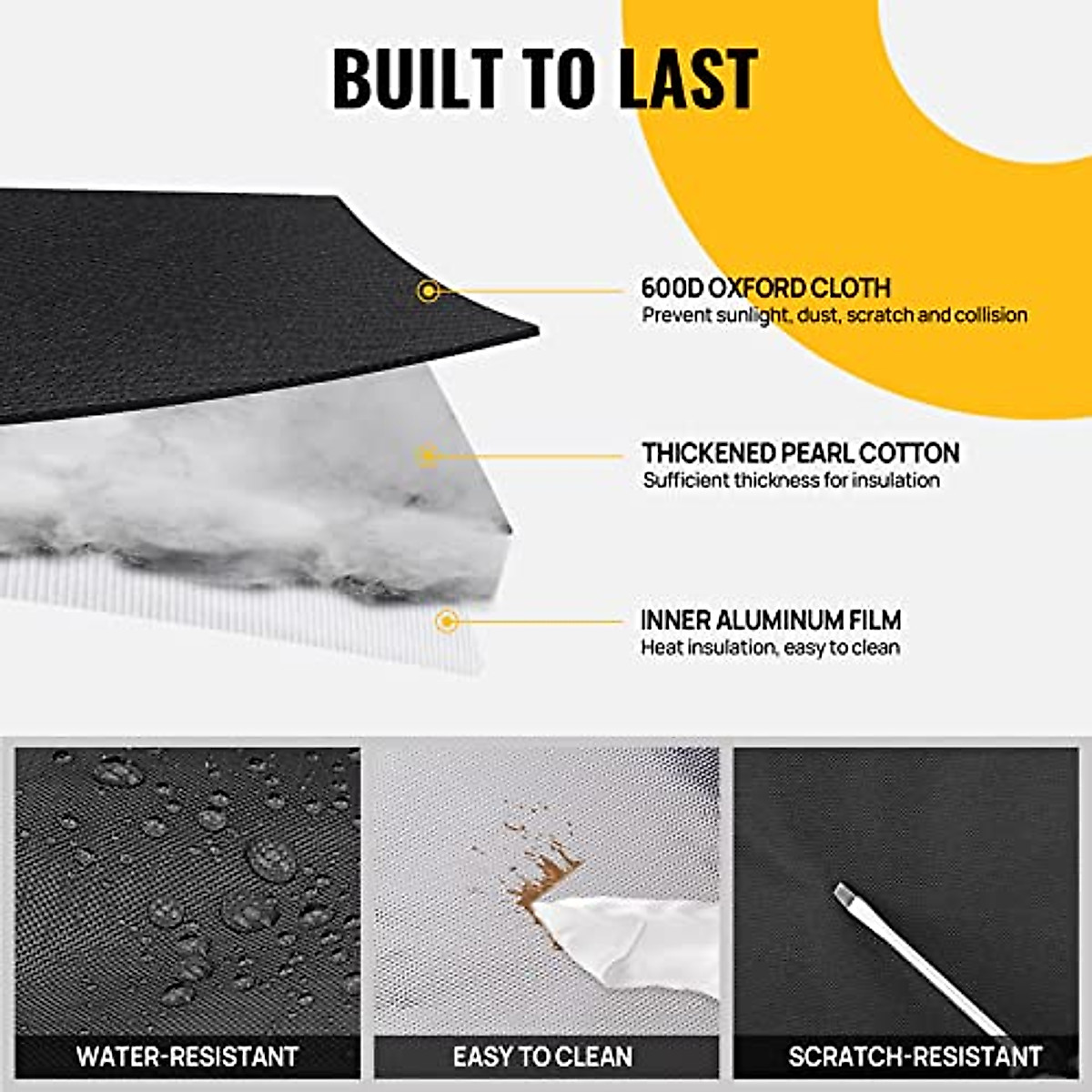 BougeRV CRPRO 26 Quart Insulated Protective Cover, 12 Volt Portable Car Refrigerator Carrying Case Only for CRPRO 26 Quart Refrigerator (Refrigerator NOT Included)