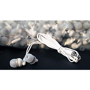 LowCostEarbuds Bulk Wholesale Lot of 50 White/Gray Earbuds Headphones
