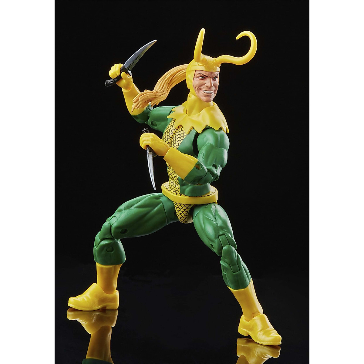 Marvel Legends Series Loki 6-inch Retro Packaging Action Figure Toy, 3 Accessories