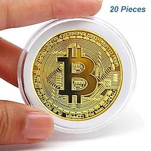 20 Pcs Clear Plastic Coin Capsules, Coin Collection Case of 5 Size with Adjustable Gasket for Coin Collection American Silver Eagle Liberty Coin &JFK Half Dollar &Bitcoin | 19/21/25/30/40mm