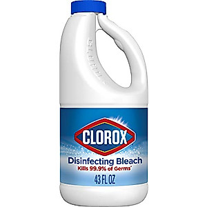 Clorox Disinfecting Bleach, Concentrated Formula, Regular - 43 Ounce Bottle (Package May Vary)