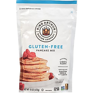King Arthur Gluten-Free Pancake Mix, Non-GMO Project Verified, Kosher, 15 Ounces, Packaging May Vary