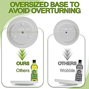 2 Pack Lazy Susan Organizers - OAMCEG 10 Inch Lazy Susan Turntable for Cabinet, 360 Rotating Kitchen Spice Rack Spinning Organizer, Bamboo Large Pantry Organization and Storage, for Fridge, Countertop