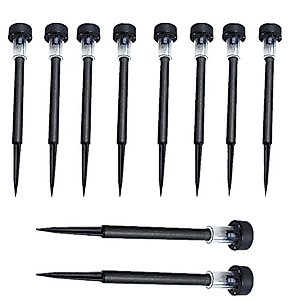 NEWOTE 10pcs Blue LED Outdoor Plastics Garden Solar Powered Landscape Light Lamp
