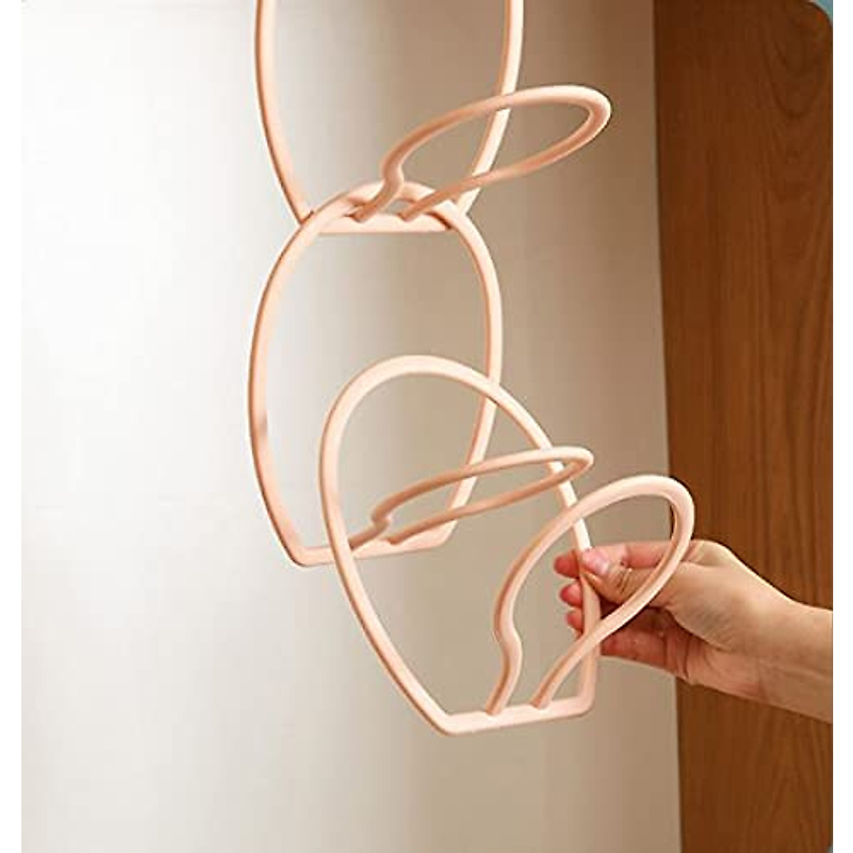 Ubrand Faye Butler 6-Hook Ring Loops, Over-Door Hanger, Hat Rack Organizer/Baseball Cap Holder/Door+Wall Storage Organizer for Hat,Scarf, Bag, Caps, Towel, Clothes (White)