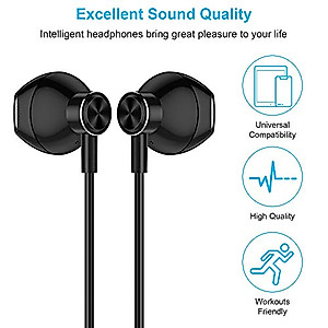 USB C Headphones, ACAGET Galaxy S21 Ultra Earbuds Wired Earphone for Android Semi in Ear USB Type C Headphone HiFi Stereo USB C Earphones for Samsung Galaxy S22 S23 Plus S20 FE A53 Tab S7 S6 S5e Black