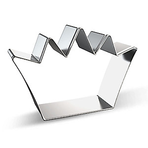Crown Cookie Cutters Shapes Set of 7 - Stainless Steel Metal King Crown, Queen Crown, Prince Crown, Princess Crown, Diamond, Iris Cookie Cutter Biscuit Fondant Mold for Birthday Wedding Valentine Day