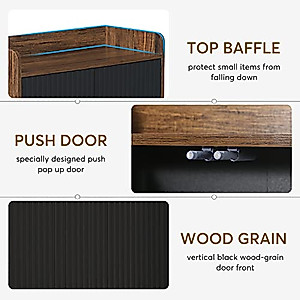 Tribesigns Shoe Cabinet with Doors, 5-Tier Shoe Storage Cabinet for Entryway Hallway, Wooden Shoe Rack Organizer Cabinet for 15-20 Pair of Shoes, Black and Brown (1)