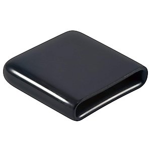 Caplugs VRF-250X1250-16 VRF Series – Vinyl Rectangular Finishing Cap with Flat End Grip, 200 Pack, Black Plastic Caps, 1.000" L x 1.250" W Handle Grips, Paint Shields, End Caps, ESD Covers