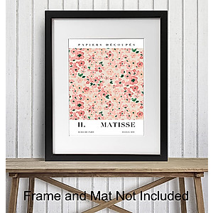 Minimalist Matisse Wall Art & Decor - Mid Century Modern Poster - Gallery Wall Art - Aesthetic Room Decor - Abstract Gifts for Women - Contemporary Museum Pictures - Bedroom Living Room Print 8x10