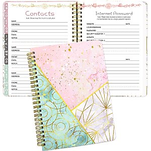 ceiba tree Address Book With Alphabetical Tabs (96 Pages) Password Book (24 Pages) Password Keeper Organizer Notebook Journal 8.25" X 6 "