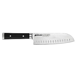 Anolon Imperion Damascus Steel Cutlery Santoku Knife Set, 2-Piece