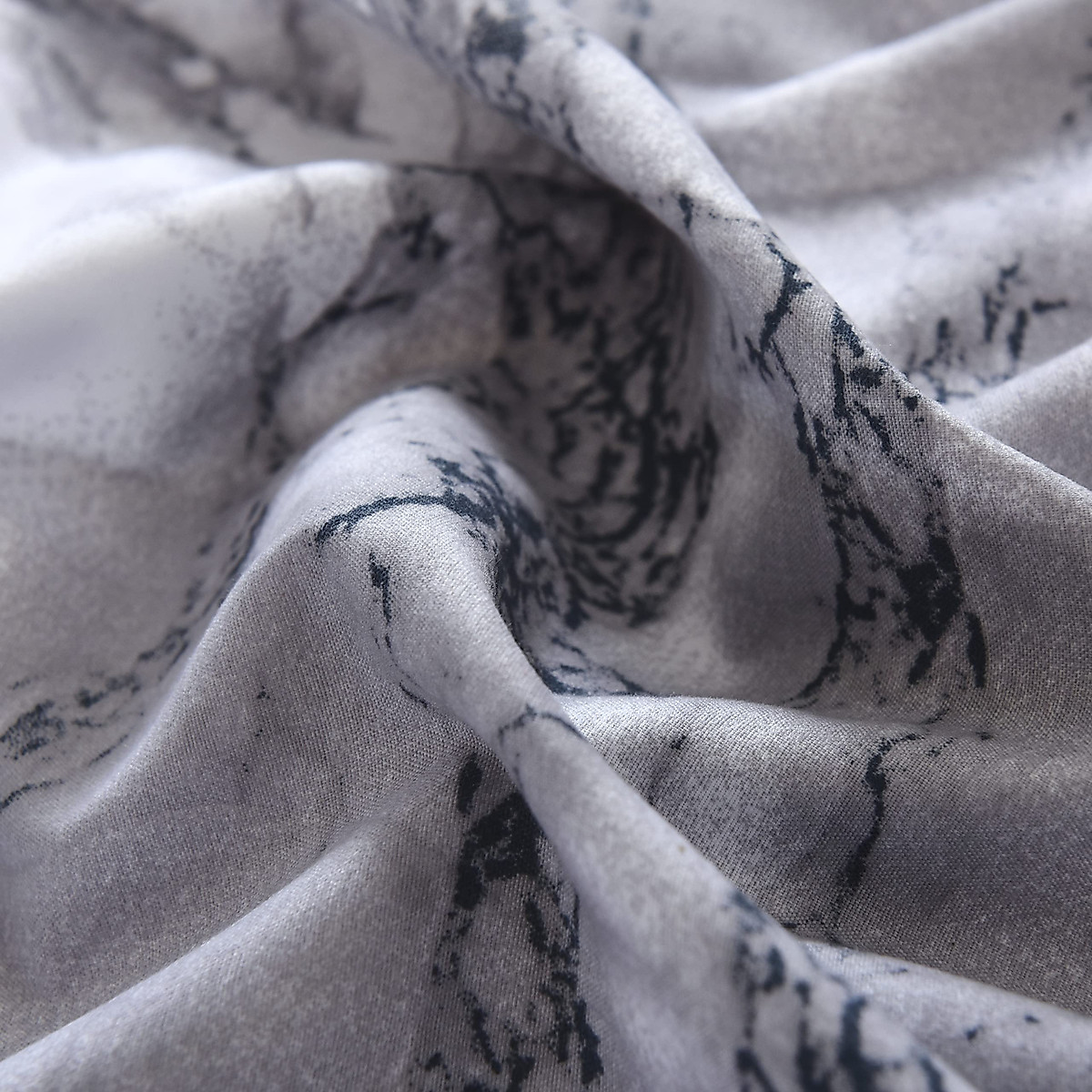 LRZG Marble Morden Pillow Cases,White Grey Art Ink Painting Marble Print high end Pillow Cases,100% Polyester Ultra Soft Bedding 20"X26"