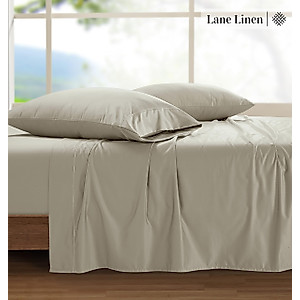 LANE LINEN 100% Egyptian Cotton Full Size Bed Sheets Set - 1500 Thread Count, 4 Pieces Set - Premium Sateen Weave Cotton Full Bed Sheets Set - 15" Deep Pocket Full Size Sheets Set - Linen