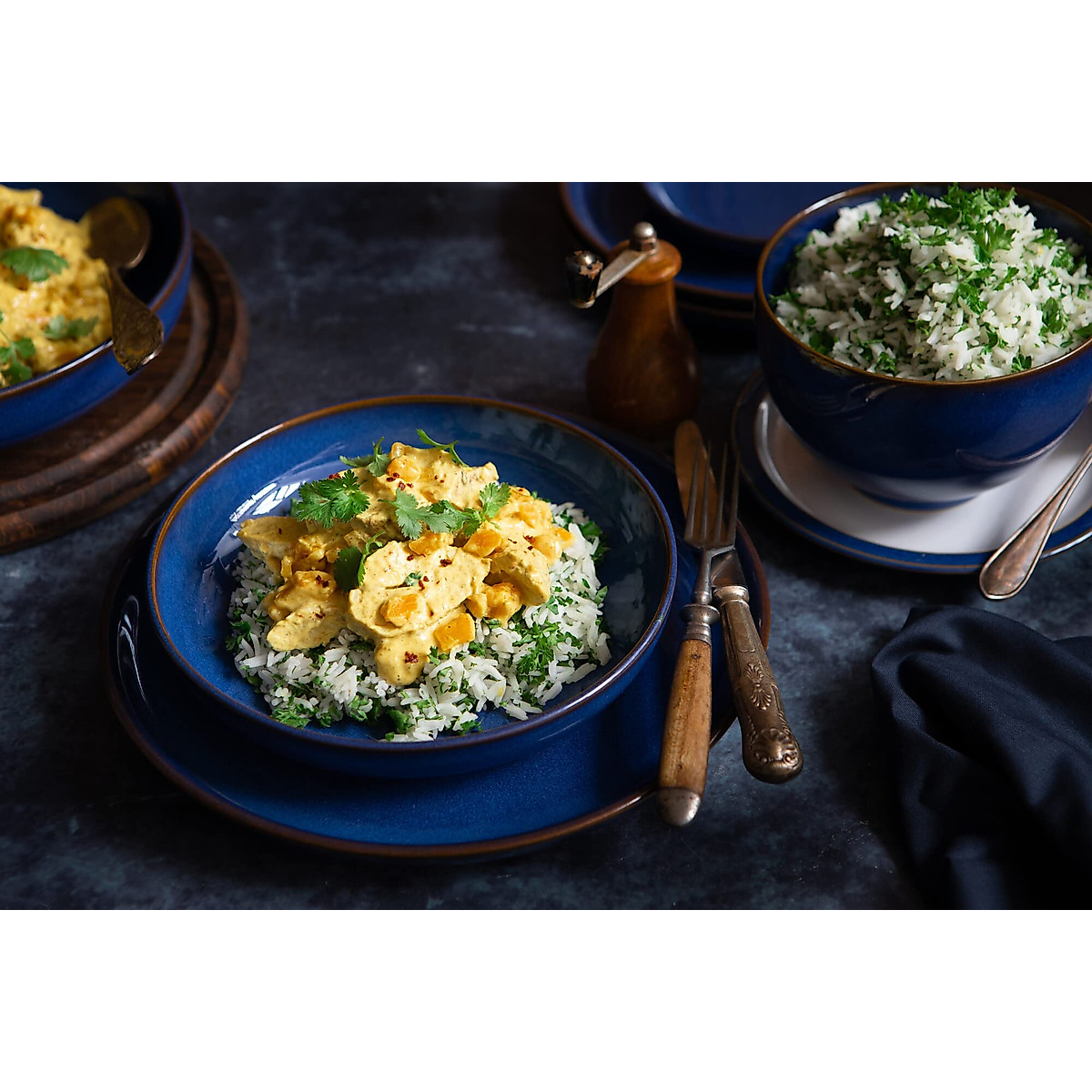 Imperial Blue Alternate Pasta Bowls Set of 4