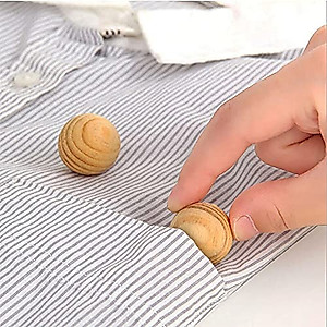 Natural and Co. 30pcs Cedar Blocks for Clothes Storage Natural Aromatic Cedar Balls Closet Freshener Clothes Protection Mustiness Prevention with Satin Bag, Small