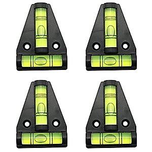 LQ Industrial 4pcs Cross-Check Bubble Level 58x44x13mm RV T Levels for RVs, Camper, Furniture, Trailers, Tripods, Camera Equipment