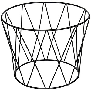 American Metalcraft DPS797 Ironworks Black Drum Pizza Stand, 7" H