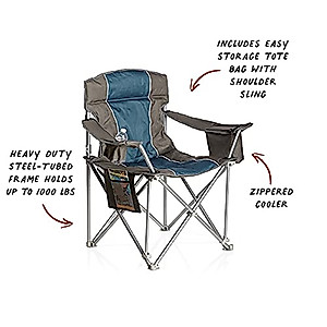 LivingXL 1,000-lb. Capacity Heavy-Duty Portable Chair Charcoal 1,000 lb