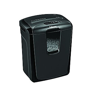 Fellowes 4605801 Powershred 49C 8-Sheet Cross-Cut Paper and Credit Card Shredder, Black