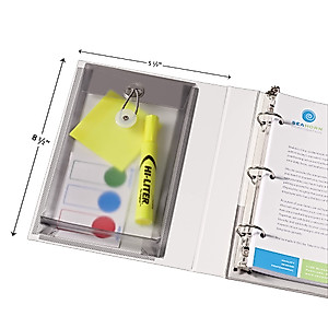 Avery Mini Protect and Store View 3 Ring Binder, 1 Inch Round Rings, 1 White Binder (23011)