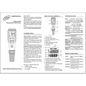 ADWA AD31 Waterproof Pocket EC/TDS and Temperature Meter