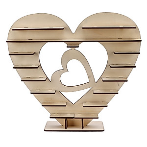 Wooden Chocolate Stand, Easy Assembly Cupcake Holder Eco Friendly Heart Shaped for Party for Wedding