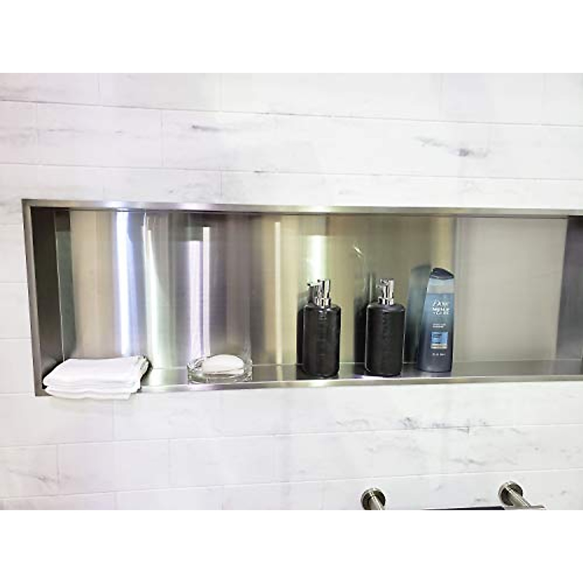 Transolid STH3414 34.5-in. Recessed Stainless Steel Shower Storage Pod