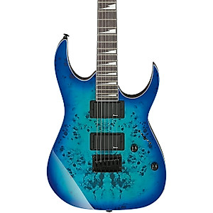Ibanez GRG 6 String Solid-Body Electric Guitar, Right, Aqua Burst, Full (GRGR221PAAQB)