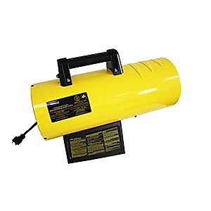 Hiland BGA1601-40k HIL-SHOP-LP40 Propane 40,000 BTU Forced Air Warehouse/Shop Heater w/Stand, Yellow