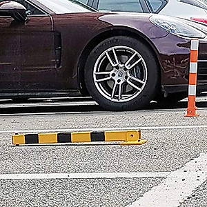 FASZFSAF Folding Parking Barrier, 70cm Road Safety Bollard, Vehicle Post Bollards Barriers Parking Space Lock, Used for Lane Parking Interception and Protection