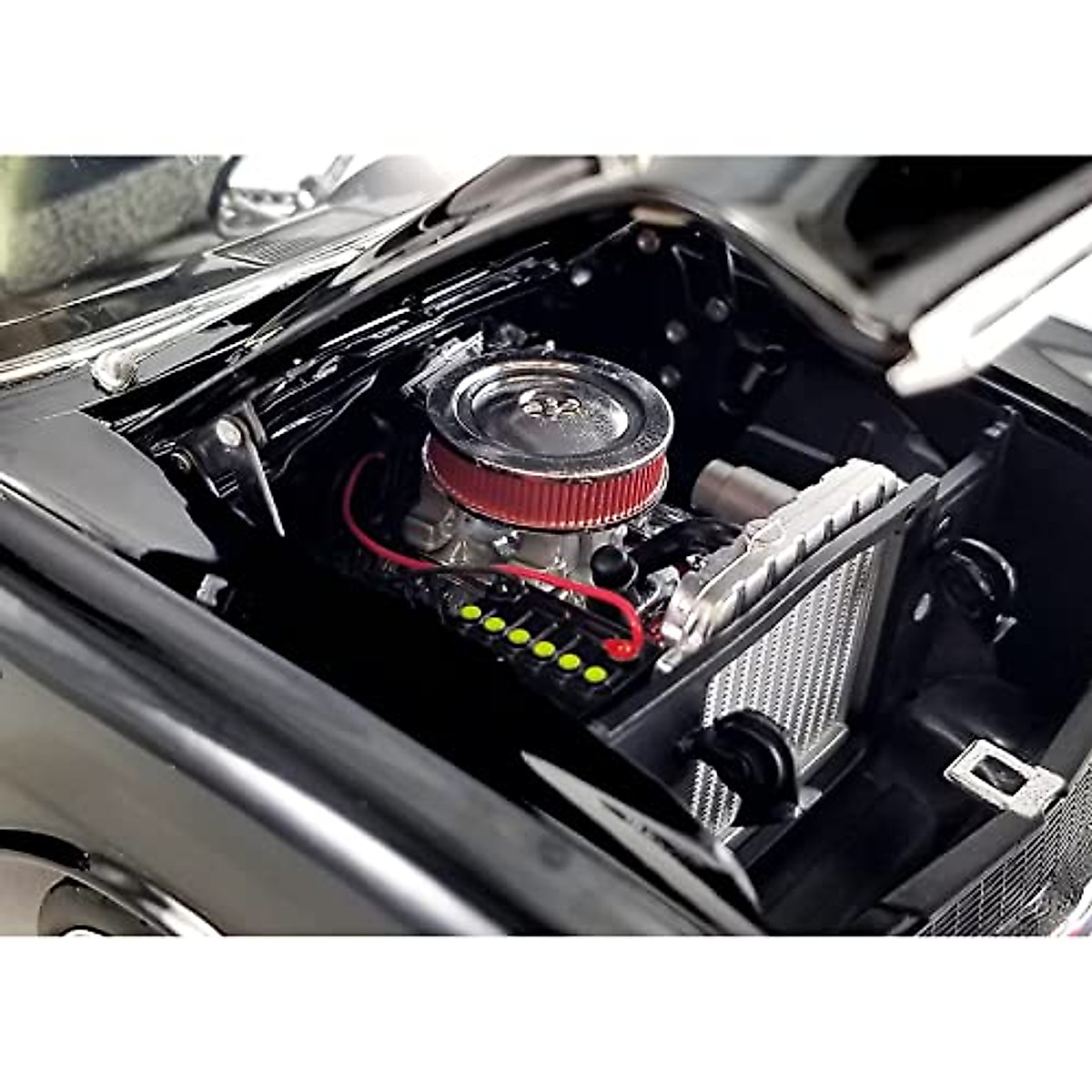 1957 Chevy 150 Restomod Hourglass Black and White Limited Edition to 774 Pieces Worldwide 1/18 Diecast Model Car by Acme A1807012