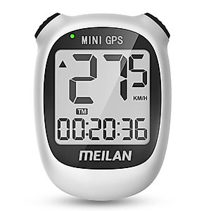 MEILAN M3 Mini GPS Bike Computer, Wireless Cycling Computer Bike Odometer Bicycle Speedometer and Odometer Waterproof Bicycle Computer with LCD Backlight & Multi-Functions for Road Bike MTB