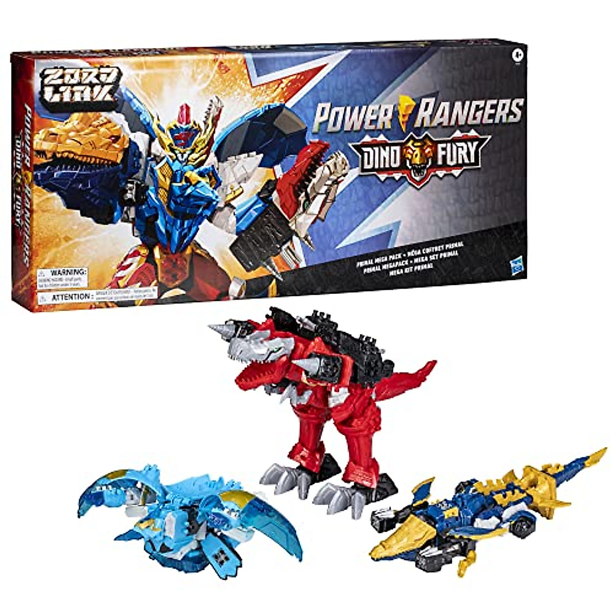 Power Rangers Dino Fury Primal Mega Pack for Kids Ages 4 and Up (Amazon Exclusive)