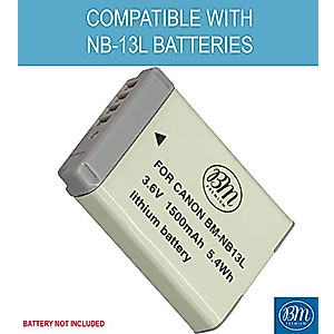 BM Premium NB-13L Battery Charger for Canon PowerShot SX740 HS, G1 X Mark III, G5 X, G5 X Mark II, G7 X, G7 X Mark II, G7 X Mark III, G9 X, G9 X Mark II, SX620 HS, SX720 HS Cameras